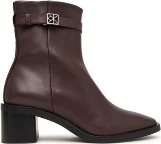 Calvin Klein Stiefeletten Block Heel Ank Boot Lth Hdw HW0HW03171 Braun