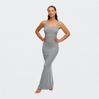 creamy fabrics Ribbed Tank Top Maxikleid