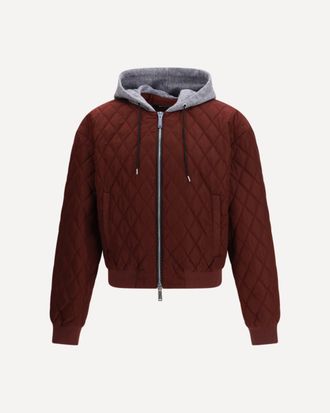 Dsquared2 Quilted hooded Bomber Jacket Male 52