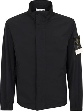 Stone Island Homme, Vestes, Bleu, Taille: XL Veste &agrave; &eacute;cusson logo