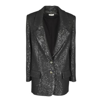 The Mannei Glitzerndes Pailletten-Top - - Jackets - Damen - Schwarzk - S