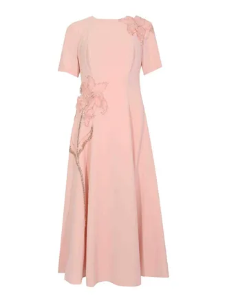 Tarik Ediz Jupe Midi - Rose