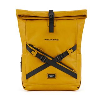 Piquadro Sac &agrave; dos roll top dordinateur 15-6 - Homme - Sacs - Jaune - Taille: ONE Size