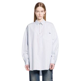 Prada Herringbone Striped Cotton Shirt