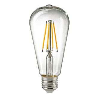 Sigor LED Filament Edisonlampe ST64, 230V, &Oslash; 6.4cm / L 14.3cm, E27, 7W 2700K 806lm 300&deg;, dimmbar, Klar