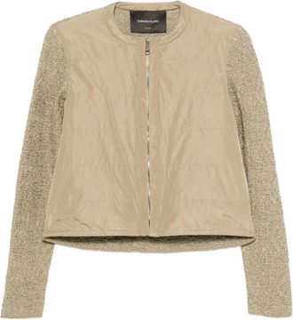 Fabiana Filippi Femme, Vestes, Beige, Taille: 36 FR Veste en coton, polyester et polyamide