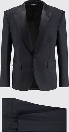 Dolce & Gabbana Smoking droit en m&eacute;lange de laine et soie &agrave; revers en pointe