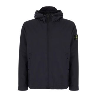Stone Island Hooded Stretch Padded Jacket - - Jackets - Herren - Blau - 2XL