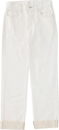 Moussy Vintage High-Waist-Jeans mit Umschlag - WHITE