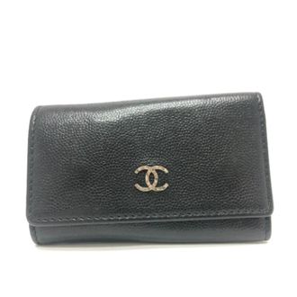 Chanel Pre-owned Cuir porte-cls - Femme - Pre-owned - Noir - Taille: ONE Size