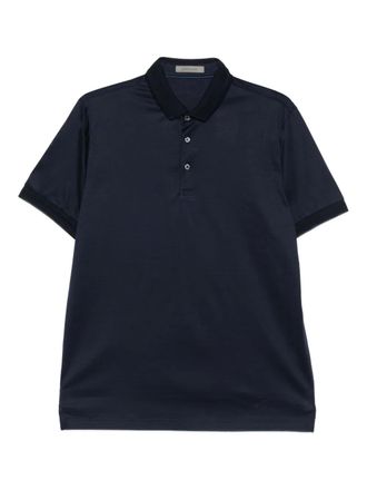 Corneliani polo à manches courtes - Bleu
