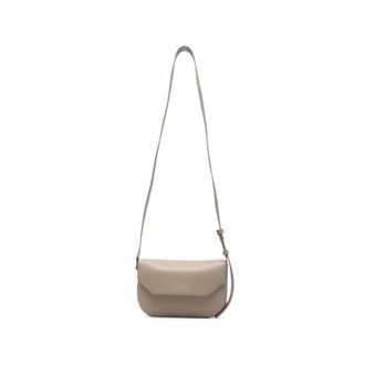 Emporio Armani Leder Umh&auml;ngetasche mit &Uuml;berschlag - - Bags - Damen - Grau - ONE SIZE