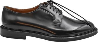Doucal's Homme, Chaussures, Noir, Taille: 40 EU Derby Horse Vitello Spazzolato Fondo Cuoio