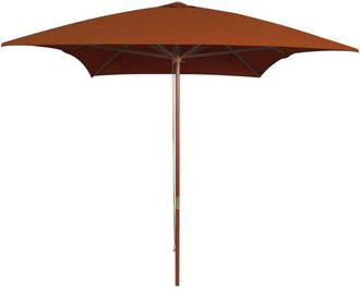 vidaXL Vidaxl - Parasol de jardin avec m&acirc;t en bois terre cuite 200x300 cm