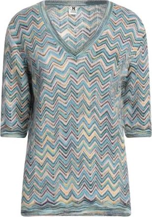 Missoni M Missoni Blue ZigZag Top Size L