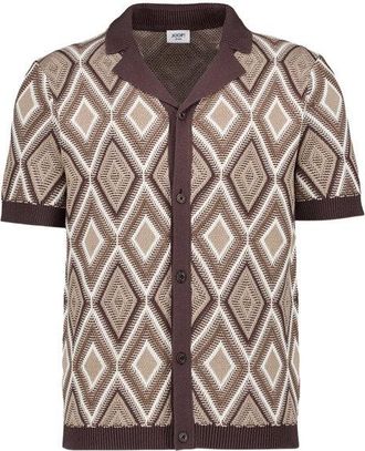 Joop Herren Kurzarmhemd braun