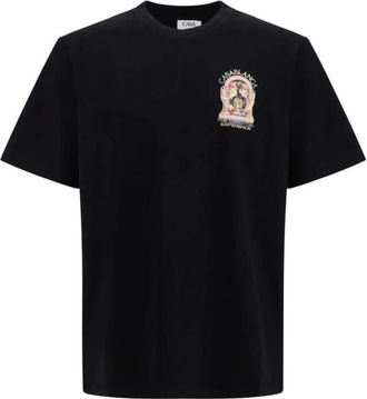 Casablanca Homme, Tops, Noir, Taille: XL Graphic Cotton T-Shirt