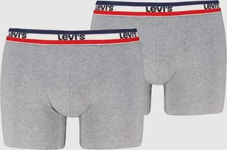 Levi's Repeat Logo Boxer Brief 2 Pack - Homme - Gris / Grey Melange - 2XL