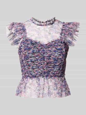 Lipsy Slim Fit Blusentop mit Smok-Details