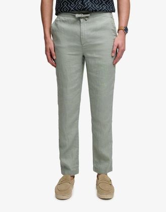 Superdry Merchant - Pantalon en lin - Vert baie