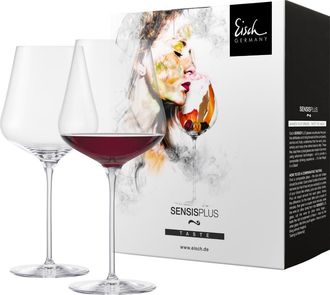 Eisch Burgunder Rotweingl&auml;ser Sky Sensisplus (2 St&uuml;ck), Weingl&auml;ser f&uuml;r Rotwein, sp&uuml;lmaschinenfeste Kristallgl&auml;ser, Made in Germany (Art.-Nr. 180062)