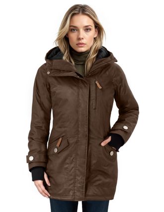 Berydale Winterjacke Damen Parka I Warme &Uuml;bergangsjacke Damen I Atmungsaktiv, Wind- und Wasserdicht I Wintermantel mit Thermowattierung