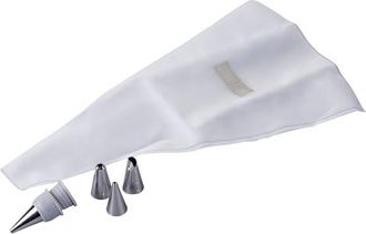 Zenker Sweet Sensation Spritzbeutel-Set mit 4 Edelstahl-T&uuml;llen - Zum Dekorieren von Kuchen, Torten & Cupcakes, wiederverwendbar & sp&uuml;lmaschinengeeignet