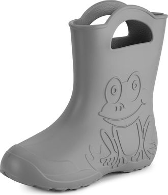 Ladeheid Eva Gummistiefel Damen federleichte wasserdichte Damenschuhe Regenschuhe LA-CA-09 (Grau, 36/37 EU)