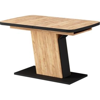 Vicco Esstisch Fenaro, Schwarz/Goldkraft Eiche, 120 x 80 cm ausziehbar, Vicco