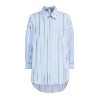 Marni Blau Gestreiftes Hemd Loose Fit - - Blouses & Shirts - Damen - Blau - 3XS
