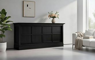 Maison Belfort home24 Sideboard II 191 x 84 x 49cm Schwarz/Schwarz