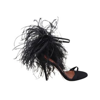 Amina Muaddi Jerry Sandal 105 - Femme - Chaussures - Noir - Taille: 38 1/2 EU