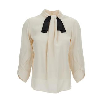 Elisabetta Franchi Damen, Blusen & Hemden, Wei&szlig;, SGr&ouml;&szlig;e