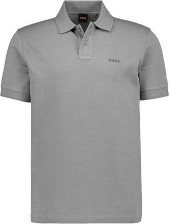 Boss Orange by Hugo Boss BOSS Orange Herren Polo-Shirt grau Baumwoll-Piqu&eacute;