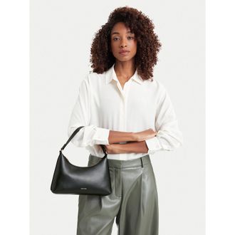 Calvin Klein Handtasche Calvin Klein Foil Logo Small Shoulder Bag LV04F3890G Schwarz