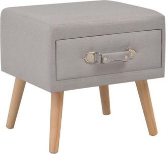 vidaXL Nachttisch Grau 40x35x40 Stoff Vidaxl