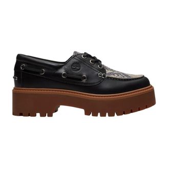 Timberland Femme, Chaussures, Noir, Taille: 37 1/2 EU Stone Street Platform Boat Shoe