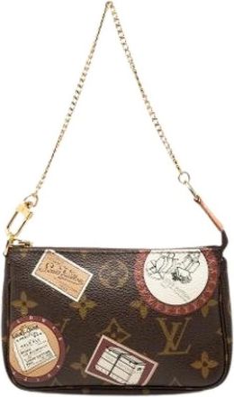 Louis Vuitton Pre-owned Mini Pochette Accessoires - Femme - Pre-owned - Brun - Taille: ONE Size