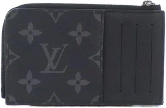 Louis Vuitton unisex, Pre-owned, Noir, Taille: ONE Size Portefeuille en toile Pre-owned