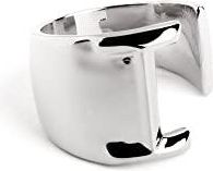 Singularu Bague personnalisée Letter Signet. Solide et ajustable. Laiton avec finition plaqué rhodium. Taille unique. Bijoux pour femme. Lettre I