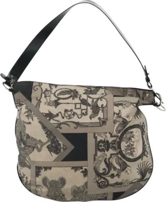 Ferragamo Pre-owned Toile sacs-ports-paule - Femme - Pre-owned - Gris - Taille: ONE Size