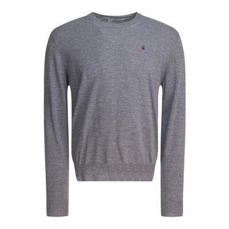 Alexander McQueen Inverted Skull Strickpullover - - Knitwear - Herren - Grau - M