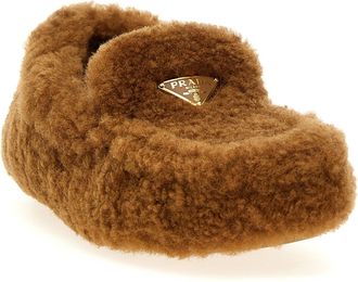 Prada Shearling Loafer - Caramel