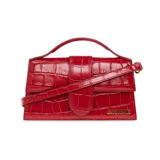 Jacquemus Le Grand Bambino Sac &agrave; Main en Cuir - Femme - Sacs - Rouge - Taille: ONE Size