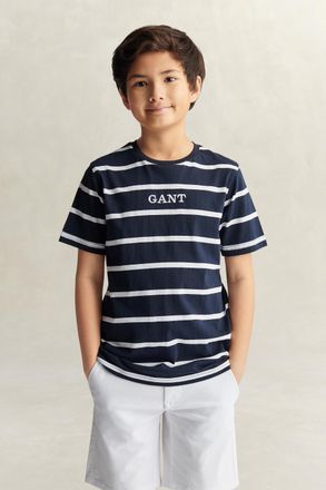 GANT Teenager Teen Boys T-Shirt mit Streifen (122/128) EVENING Blau