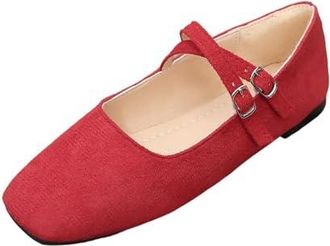 Generic Mary Jane Chaussures d&eacute;contract&eacute;es &agrave; enfiler pour femme - Couleur unie - &Eacute;l&eacute;gantes - Classiques - Confortables - Avec sangle &agrave; boucle - Pour le bureau