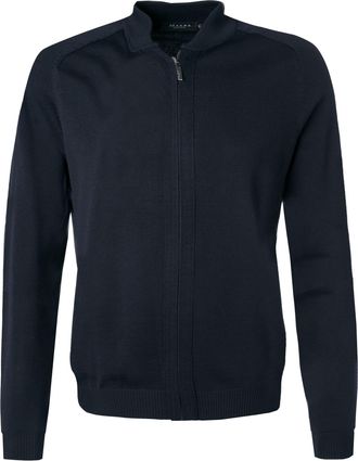 Maerz MAERZ Muenchen Herren Cardigan blau unifarben