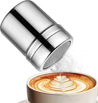 Generic Pulver Sprinklerflasche - Edelstahlmehl Sifter Shaker f&uuml;r K&uuml;chengebrauch | Kompaktpulverspender f&uuml;r Zucker, Salz, Gew&uuml;rze, Backvorbereitung, Kaffee -T