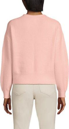 Lands End Wool Touch Pullover mit gerolltem Ausschnitt, Damen, Gr&ouml;&szlig;e:40-42 regular, Pink, by Lands End