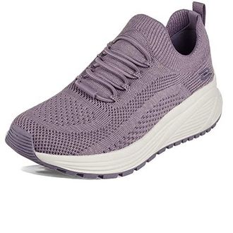 Skechers Femme 117256 Mve Baskets, Tricot Chiné Mauve, 38 EU